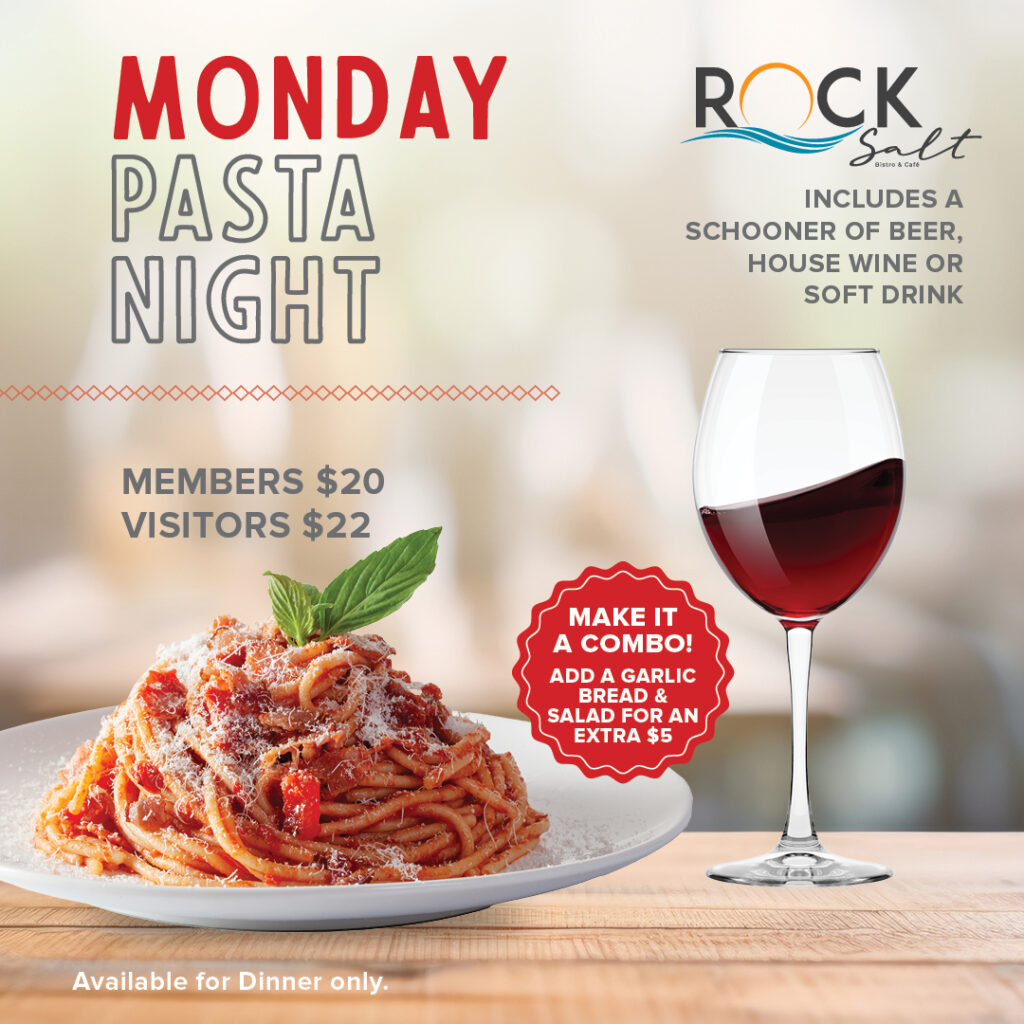 Monday Pasta Night - South West Rock Country Club